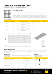 GRP Data Sheets | Dura Composites